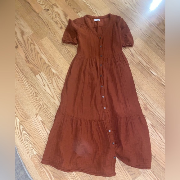 Sonoma | Dresses | Sonoma Rust Buttonfront Maxi Dress | Poshmark
